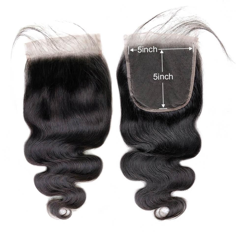 Top Lace Closure Wavy 5x5 Transparent Lace – Elegance Authentics Hair